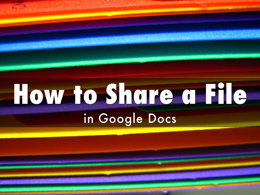 How To Share A File By Tony Wilson How To Share A File By Tony Wilson